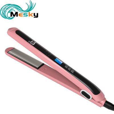China Titanium LED Digital 1 Inch Hair Straightener Flat Iron MCH Heater PPS Material for sale