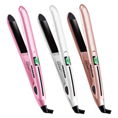 China Professional Titanium Hair Straightener 1 Inch Flat Iron Negative Ion Straightener for sale