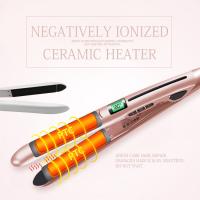 China Professional Titanium Hair Straightener 1 Inch Flat Iron Negative Ion Straightener for sale