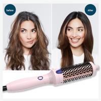 China Hair Styler One Step Rotating Air Styling Brush Short Dryer And Straightener for sale