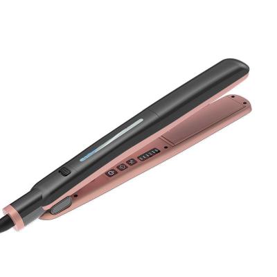 China Flat Iron Heating Steam Hair Straightener Black Titanium Tourmaline Coating for sale