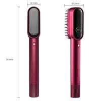 China Ceramic Hair Straightening Brush Straight Hair Comb Brush 220V Customized Color for sale