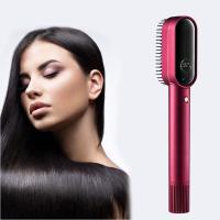 China Home Use Hair Straightener Dryer Brush Electric Hair Dryer Brush Curl / Straighten Tool for sale