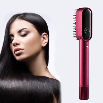 China Home Use Hair Straightener Dryer Brush Electric Hair Dryer Brush Curl / Straighten Tool for sale