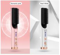 China 160-200C Electric Hair Straightener Brush Wireless Cordless Ceramic Coating Plate for sale