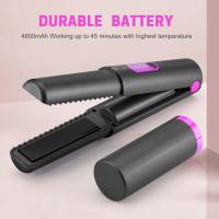 China Wireless Mini Travel Flat Iron Hair Straightener Heat Protected Korean Style for sale