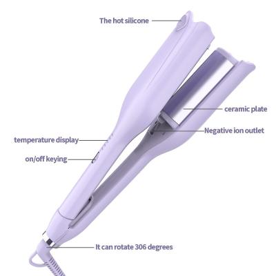 China 3 Barrel Electric Hair Curler LCD Display Ceramic Irons Hair Curling Waver for sale