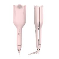 China PTC Heater Ceramic Hair Waver LCD Display 3 Barrel Electric Hair Curler for sale