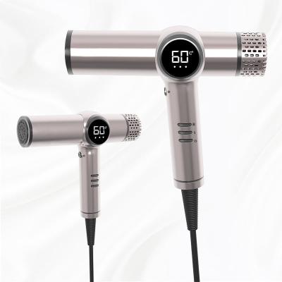 China Portable Brushless Motor Ionic Hair Blow Dryer 110000 RPM With Diffuser Magnetic Nozzle for sale