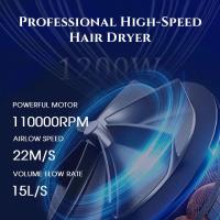 China Portable Brushless Motor Ionic Hair Blow Dryer 110000 RPM With Diffuser Magnetic Nozzle for sale