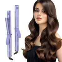 China PTC Fast Heat Up LED Hair Curler Titanium Iron Tong 32mm With Clip for sale