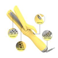 China 2 In 1 Hair Straightener And Curler Black Straightener Salon Custom Flat Irons for sale