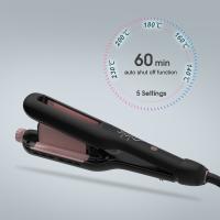 China Wand Tong Crimper Tools Hair Curler Adjustable Wave Height Hot Waver Curling Iron Ceramic for sale