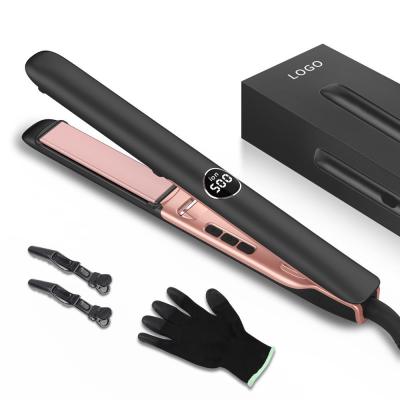China Touch Screen Digital Titanium Plate Hair Straightener With Cord / Custom Logo for sale