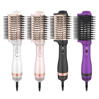 China Blowout Hair Dryers Comb Straightener Blow Dryer Styler Curler Brush 4 In 1 Volumizer Hot Air Brush for sale