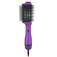 China Hair Straightener Hot Air Brush W/ PTC Heater 3 In 1 Hair Dryer Straightening Brush With 3 Control Modes 75mm for sale