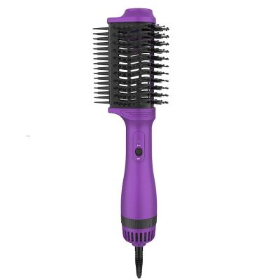 China Hair Straightener Hot Air Brush W/ PTC Heater 3 In 1 Hair Dryer Straightening Brush With 3 Control Modes 75mm for sale