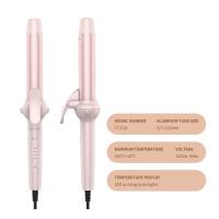 China Auto Wavy Hair Curler 3 In1 straightener And Crimper Pink Automatic Mini Electric Auto Rotating Ceramic Styling Roller for sale
