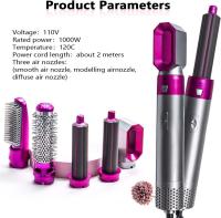 China 1000W 5 In 1 Multifunctional Interchangeable Hot Air Brush / Heated Blow Dry Brush for sale