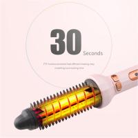 China 220-240V 32W Automatic Steam Hair Curler Curling Iron Round Brush for sale