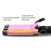 China Three Barrel Curling Iron Wand 32mm Ceramic Tourmaline 1 Inch 3 Barrel Hair Waver for sale