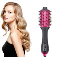 China MESKY One Step Oval Mini Handle Rotating Hair Brush Dryer For Short Hair for sale