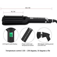 China Anti Scalding 22mm Beach Wave Triple Barrel Curling Iron Ceramic Ionic Hair Wand for sale