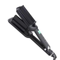 China Anti Scalding 22mm Beach Wave Triple Barrel Curling Iron Ceramic Ionic Hair Wand for sale