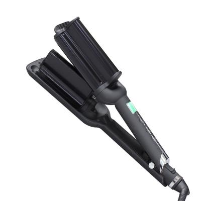 China Anti Scalding 22mm Beach Wave Triple Barrel Curling Iron Ceramic Ionic Hair Wand for sale