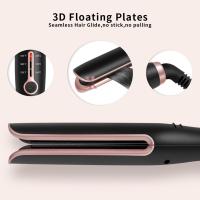 China 320/380/430℉ 2 In 1 Hair Straightener And Curler Anti Scald for sale