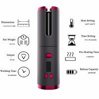 China 5000mAh 5V 2A Cordless Rechargeable Hair Curler With 6 Temperature Timer Settings for sale