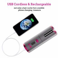 China 5000mAh 5V 2A Cordless Rechargeable Hair Curler With 6 Temperature Timer Settings for sale