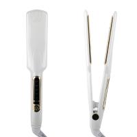 China FCC Wide Plate 1.75 Inch Ceramic Hair Straightener Private Label Flat Iron for sale