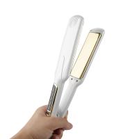 China FCC Wide Plate 1.75 Inch Ceramic Hair Straightener Private Label Flat Iron for sale