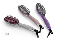 China 210C 410F Small Ionic Hair Straightening Brush Mens Beard Straightener for sale