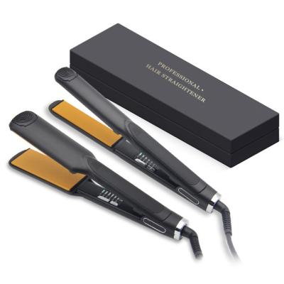 China Gold Titanium Hair Straightener 100-240V 50/60Hz 55W Customized Logo for sale
