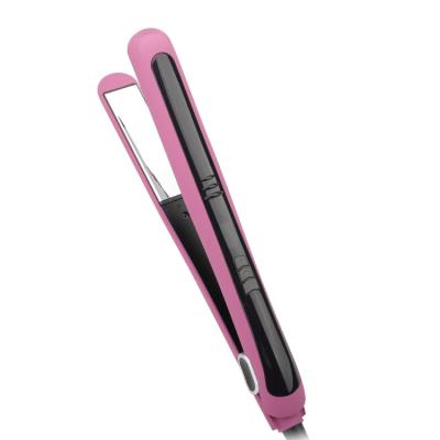 China Purple Mirror  80~230℃ PET 1 Inch Titanium Flat Iron For 4c Hair for sale
