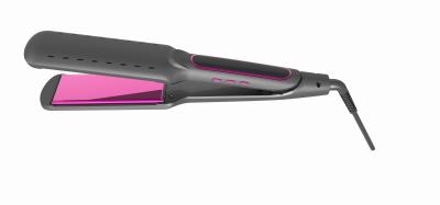 China Rose Red 1.75 Flat Iron Titanium Hair Straightener With 2.5m Power Cord for sale