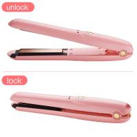 China 329 °F 369 °F 40 I °F Rechargeable Travel Hair Straightener Mini Cordless Flat Iron for sale