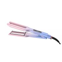 China Titanium Flat Iron 4 PTC Heaters LED Digital Hair Straightener Double Effect Pro Fast Electric for sale