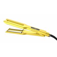 China Titanium Flat Iron 4 PTC Heaters LED Digital Hair Straightener Double Effect Pro Fast Electric for sale
