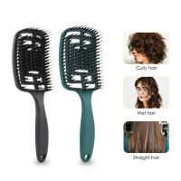 China Ergonomic Handle Hair Massage Brush Comb Bristle Nylon ETL for sale