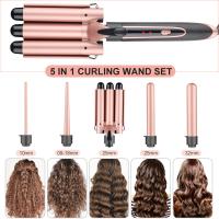 China 25mm 32mm Electric Hair Curler Curling Iron With Interchangeable Barrels for sale