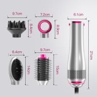 China Purple 4 in 1 Interchangeable Ionic Airwrap Styler Hair Dryer Hot Air Brush with Dryer Sets for sale