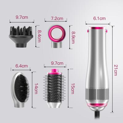 China Purple 4 in 1 Interchangeable Ionic Airwrap Styler Hair Dryer Hot Air Brush with Dryer Sets for sale