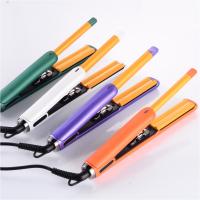 China Pencil Flat Iron 1/3 Titanium Plate Floating Ceramic Hair Straightener 2 In 1 Curler for sale