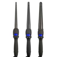 China 19mm 25mm 32mm Ceramic Hair Curling Wand Electric Hair Curler With LCD Display for sale