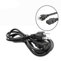 China 1.4m Length 3 Pin Plug Power Cord IEC 320 C7 PVC Insulation Copper Conductor for sale