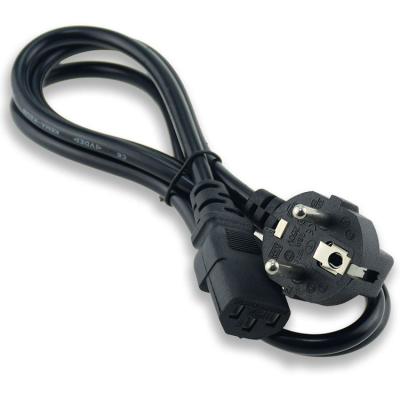 China 1.2m 1.5m 1.8m 3 Prong AC Laptop Power Cord Pure Copper Electronics Power Cable for sale