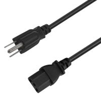 China 6 Foot UL Approved Power Cord USA Black AC 3 Prong Computer Cable for sale